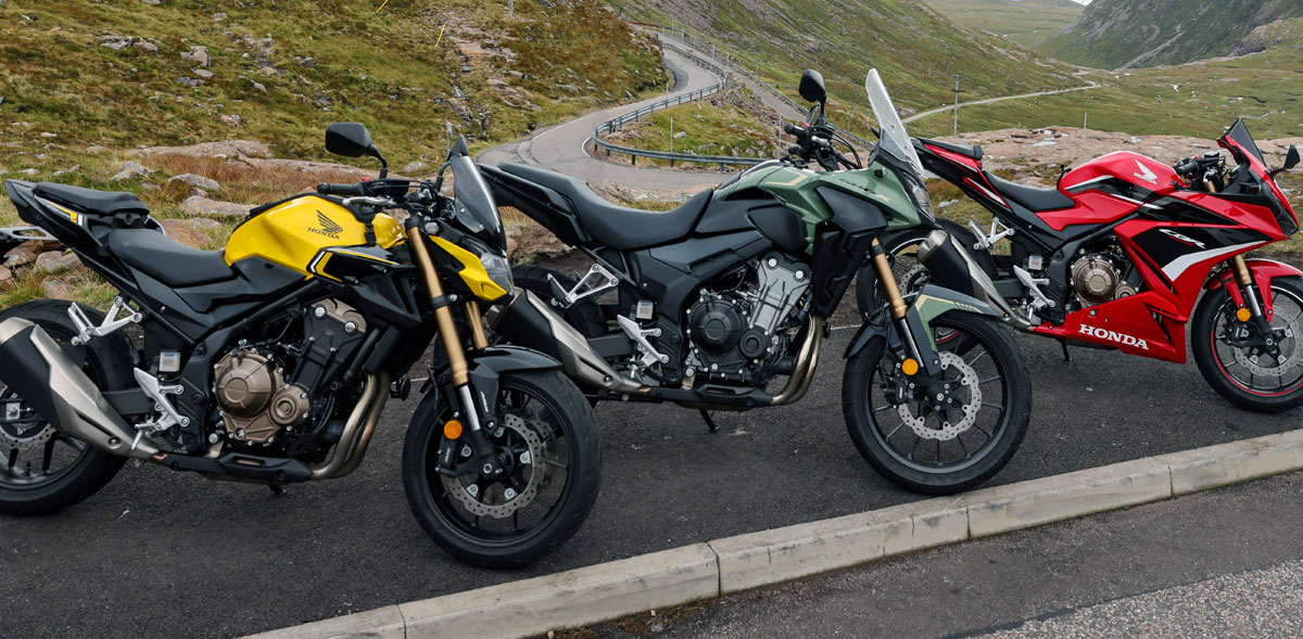 Essai comparo Honda CB500F, CB500X et CBR500R